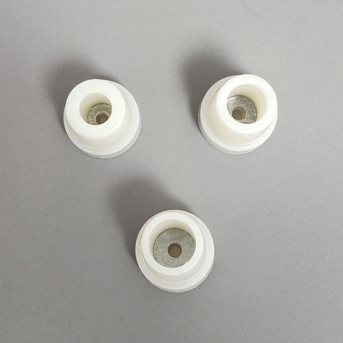 Steel-Reinforced Pearl White Rubber Cane Tip: High Durability