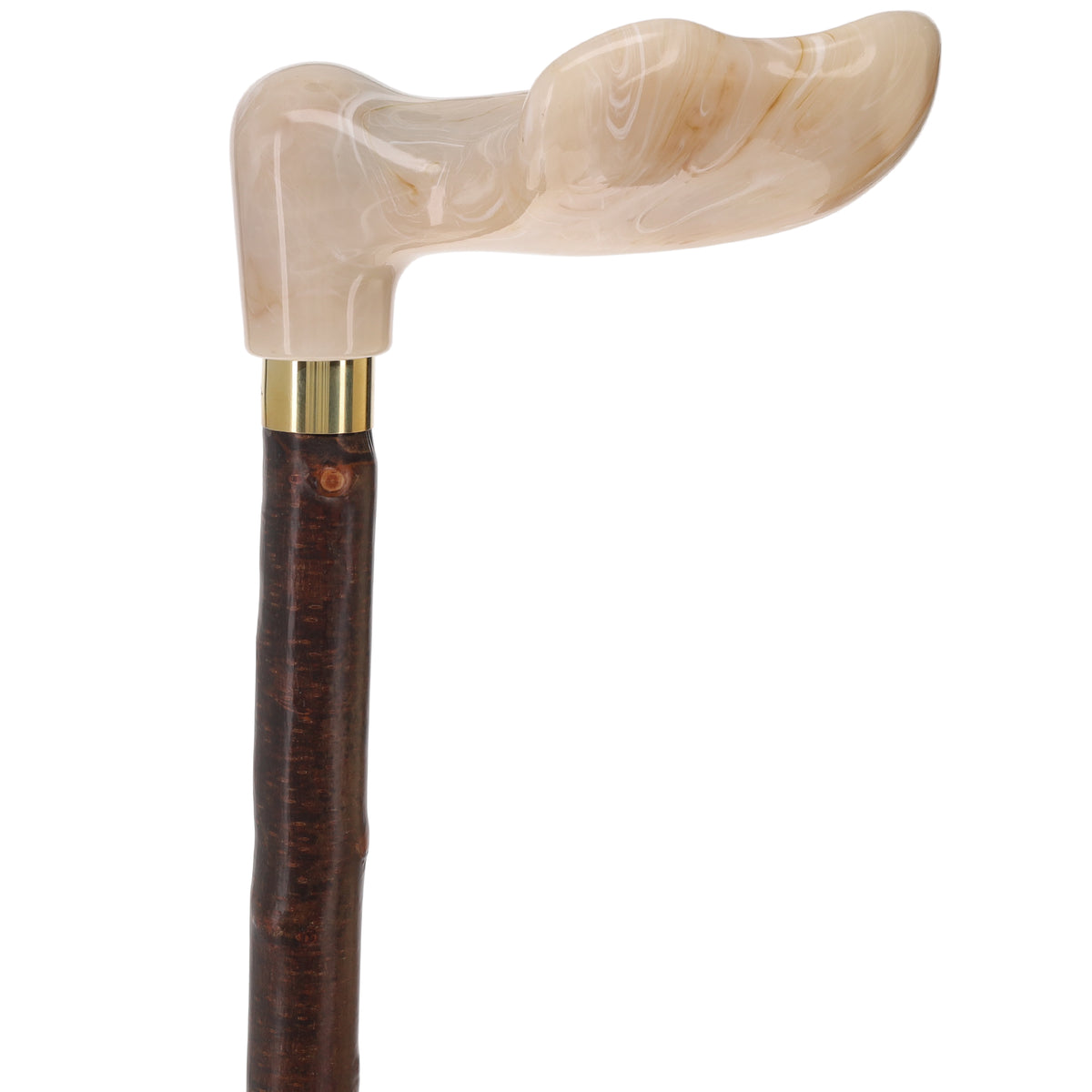 Blackthorn & White Marble Grip, Natural Blackthorn Elegance