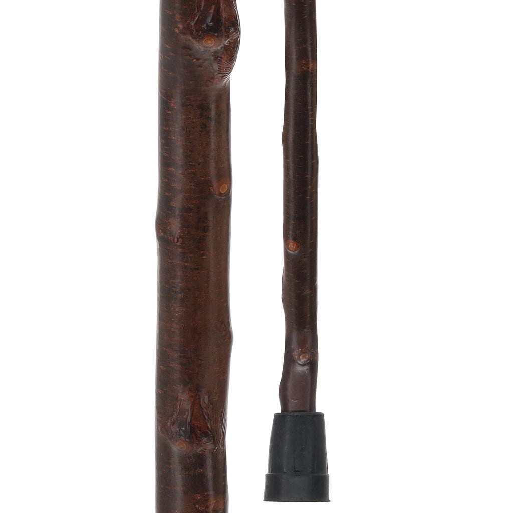 Elegant White Marble Palm Grip Cane with Blackthorn Shaft