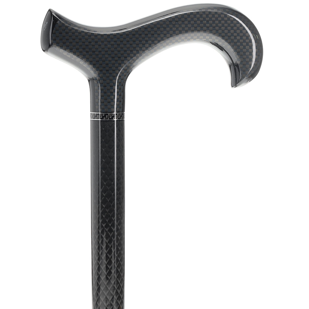 Exclusive Dr. House Flame Derby Cane - Carbon Fiber