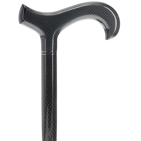 House Flame Derby Walking Cane With Mesh Carbon Fiber Shaft