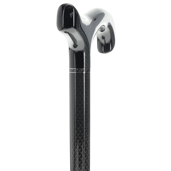 Exclusive Dr. House Flame Derby Cane - Carbon Fiber