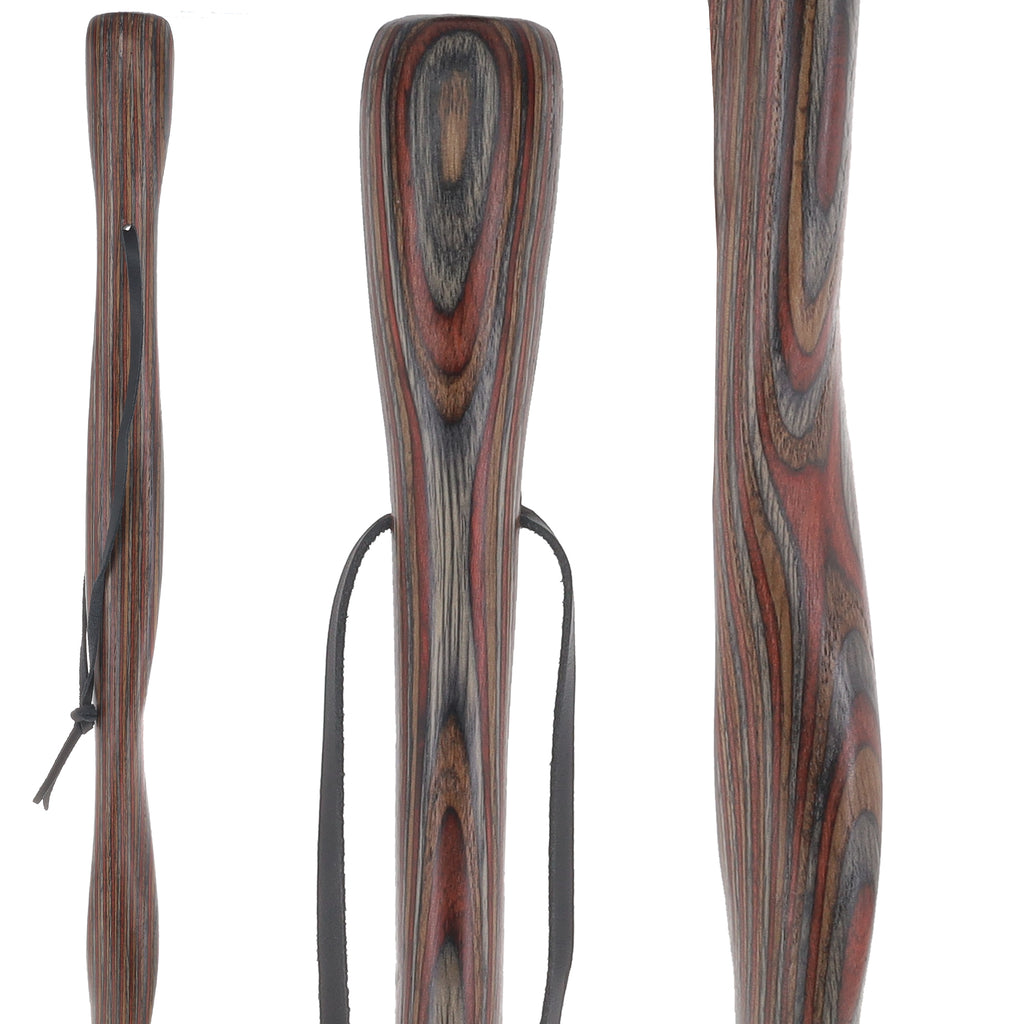 USA-Made Hiking Staff Royal Jacaranda Colorwood: Compass