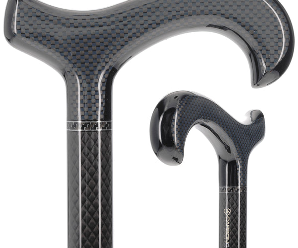 Mesh Carbon Black Standard Walking Cane | Fashionable Canes
