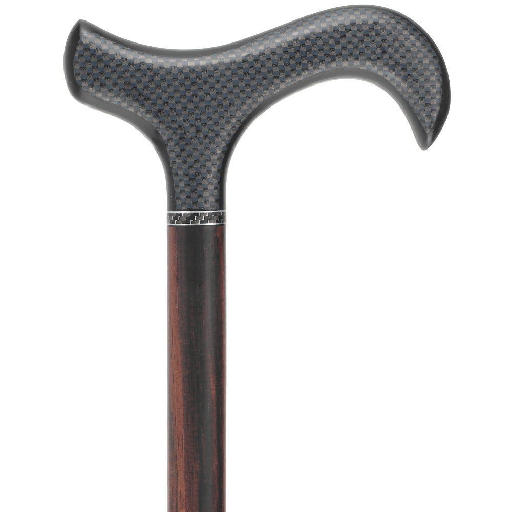 Exotic Ebony Wood on Carbon Fiber - Derby Walking Cane