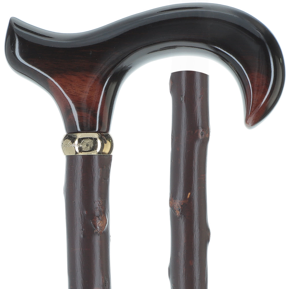 Sandalwood Wide Handle Walking Cane w/ Blackthorn Shaft (limited