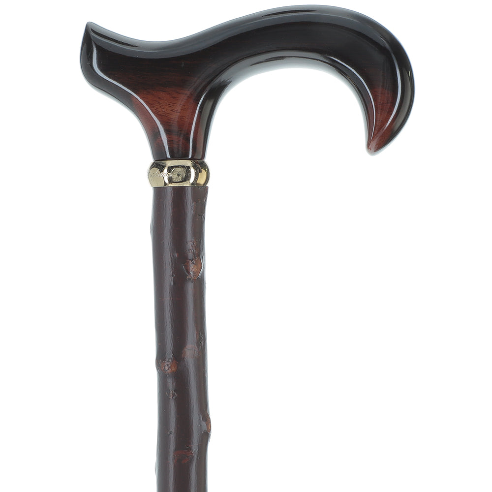Sandalwood Wide Handle Walking Cane w/ Blackthorn Shaft (limited