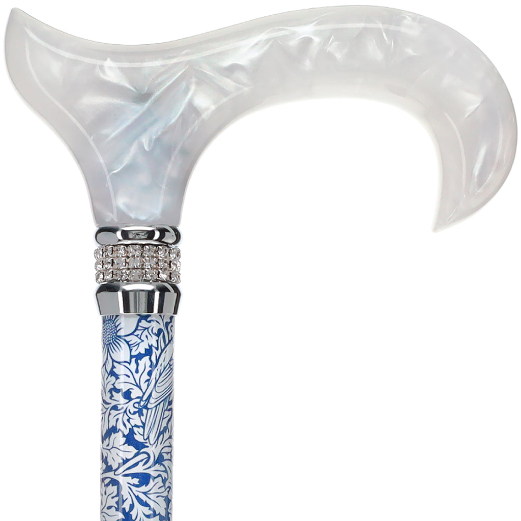 Songbird Harmony Rhinestone FashionStix Optional Cane Chain & Silk Sca