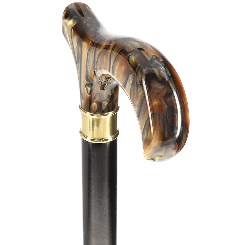 Extra Long, Super Strong Golden Sienna Derby Walking Cane With