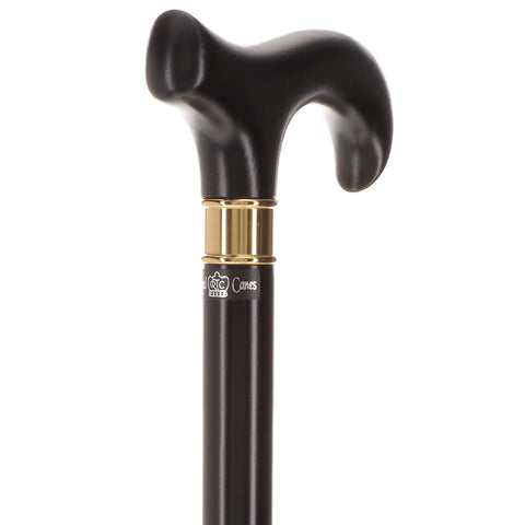 Extra Long, Super Strong Black Derby Walking Cane With Beechwood ...