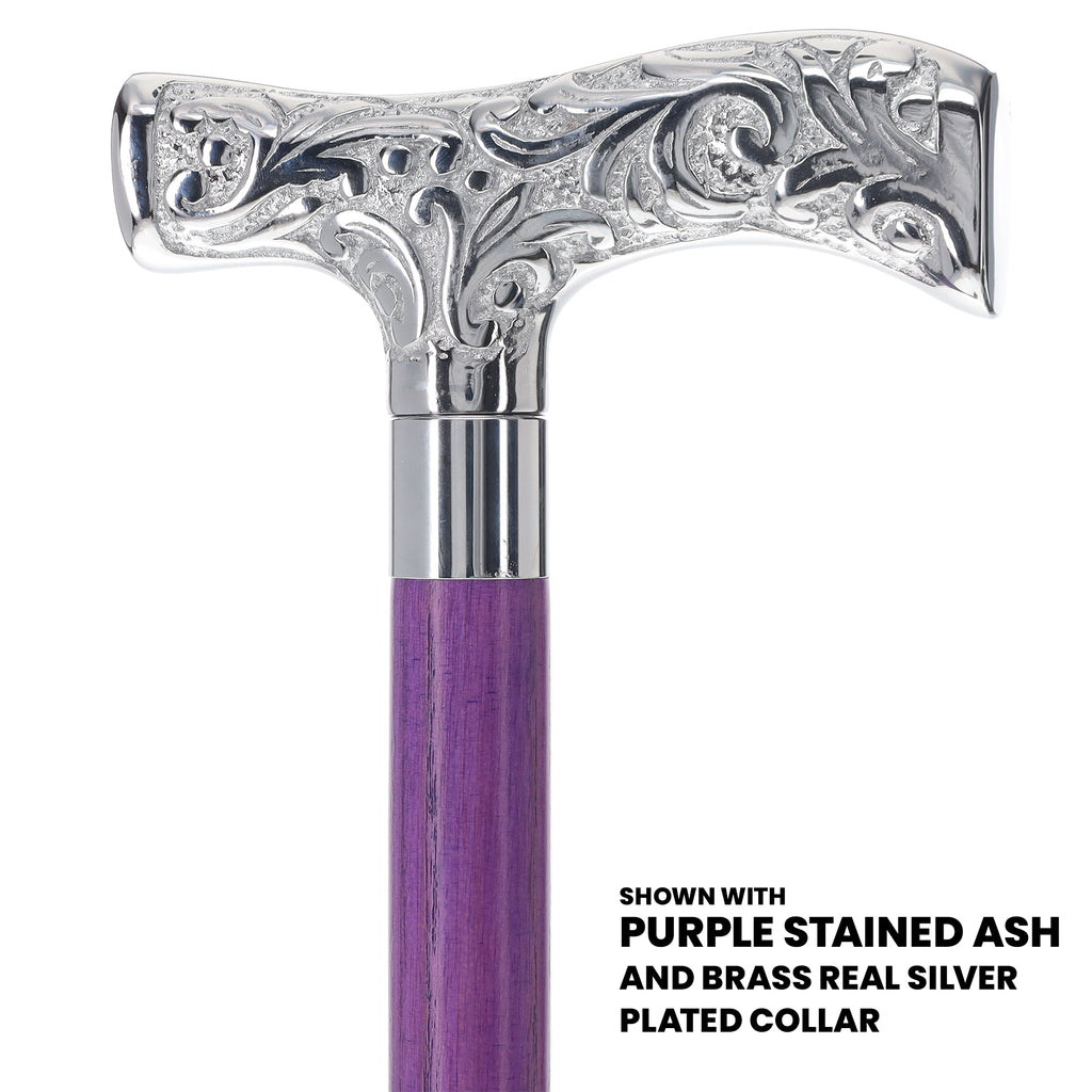 Functional Chrome Plated T Shaped Handle Walking Cane with Custom Color ...