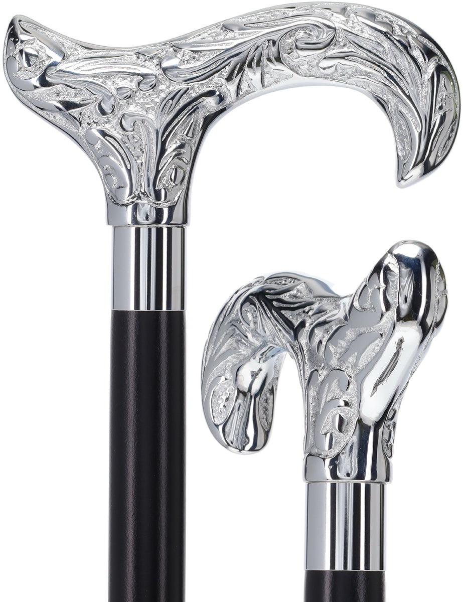 Scratch and Dent Derby Premium Chrome Brass Cane - Custom Shaft