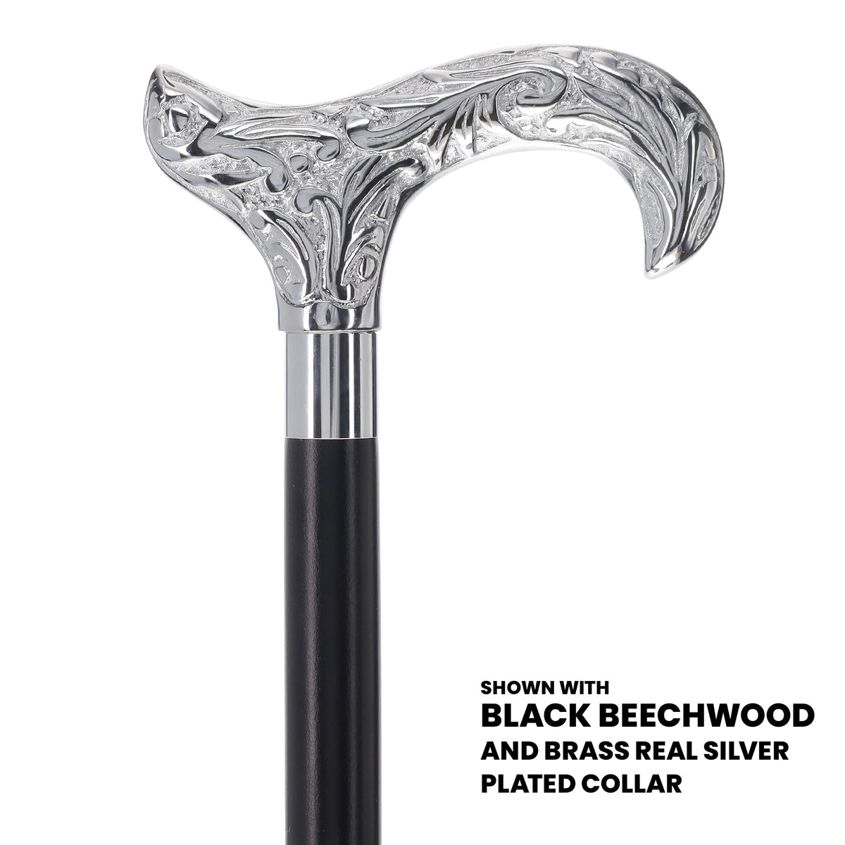 Scratch and Dent Chrome Plated Derby Handle Walking Cane w/ Wenge