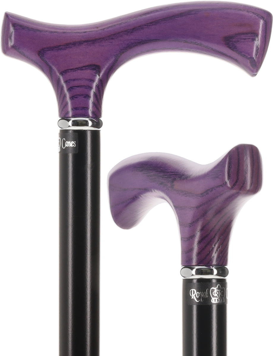 Amethyst Purple Ash Fritz Walking Cane With Black Beechwood ...