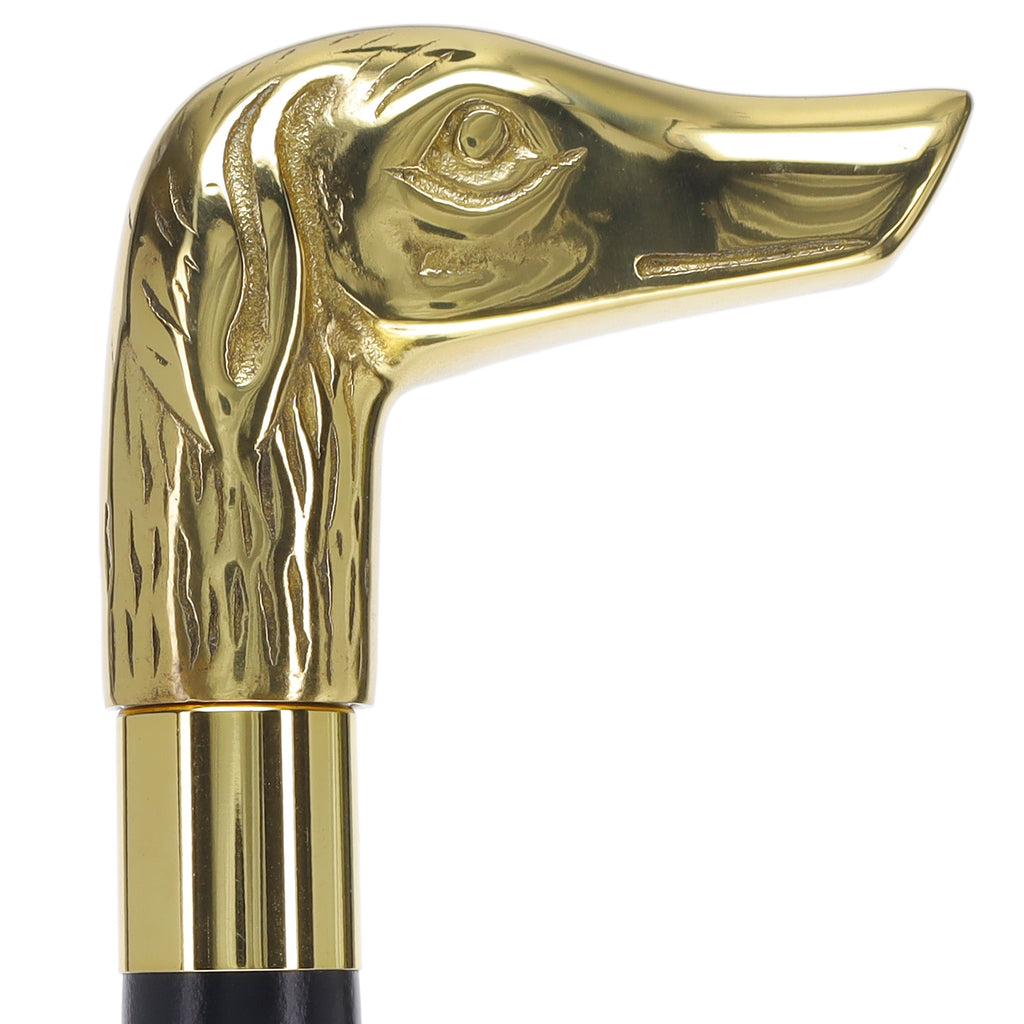 Premium Brass Dog Handle Walking Cane: Custom Shaft & Collar
