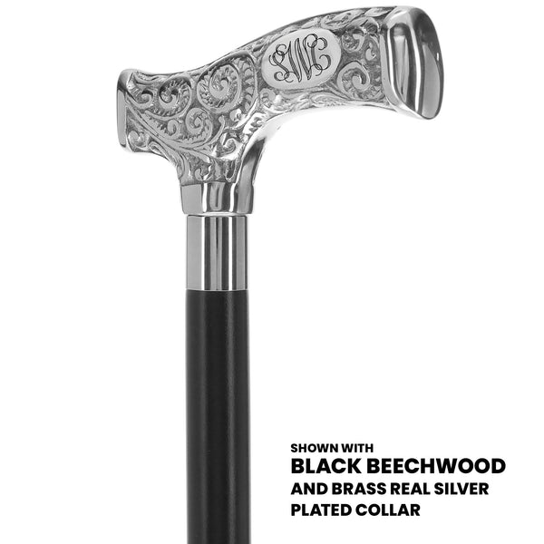 Chrome Fritz Custom Engrave Handle Walking Cane
