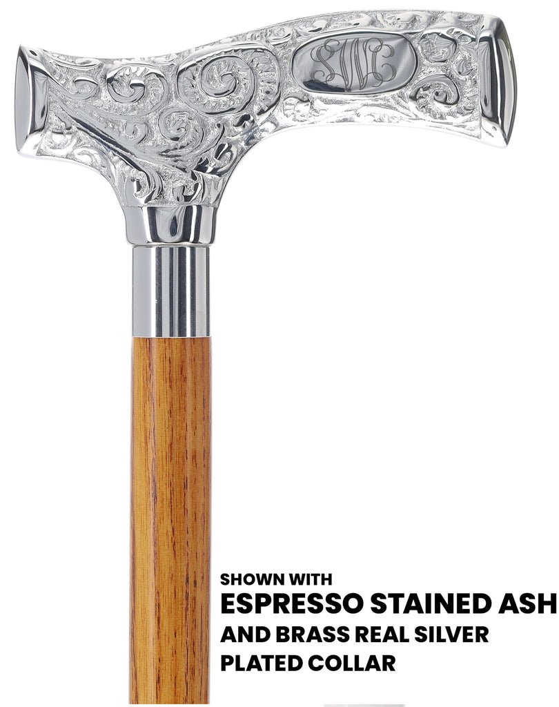 Chrome Fritz Custom Engrave Handle Walking Cane