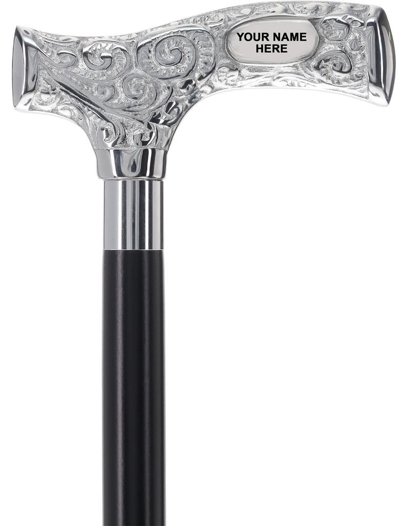 Chrome Fritz Custom Engrave Handle Walking Cane