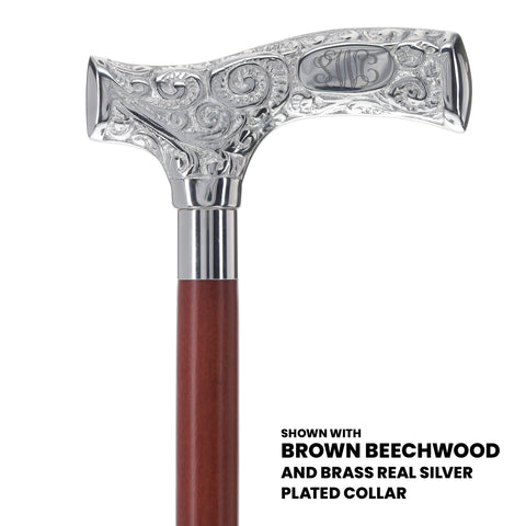 Chrome Fritz Custom Engrave Handle Walking Cane
