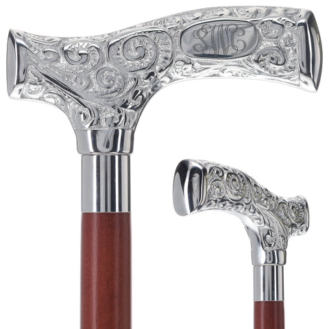 Chrome Fritz Custom Engrave Handle Walking Cane