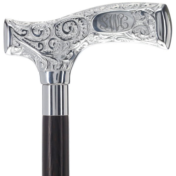Chrome Fritz Custom Engrave Handle Walking Cane