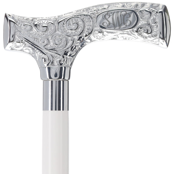 Chrome Fritz Custom Engrave Handle Walking Cane