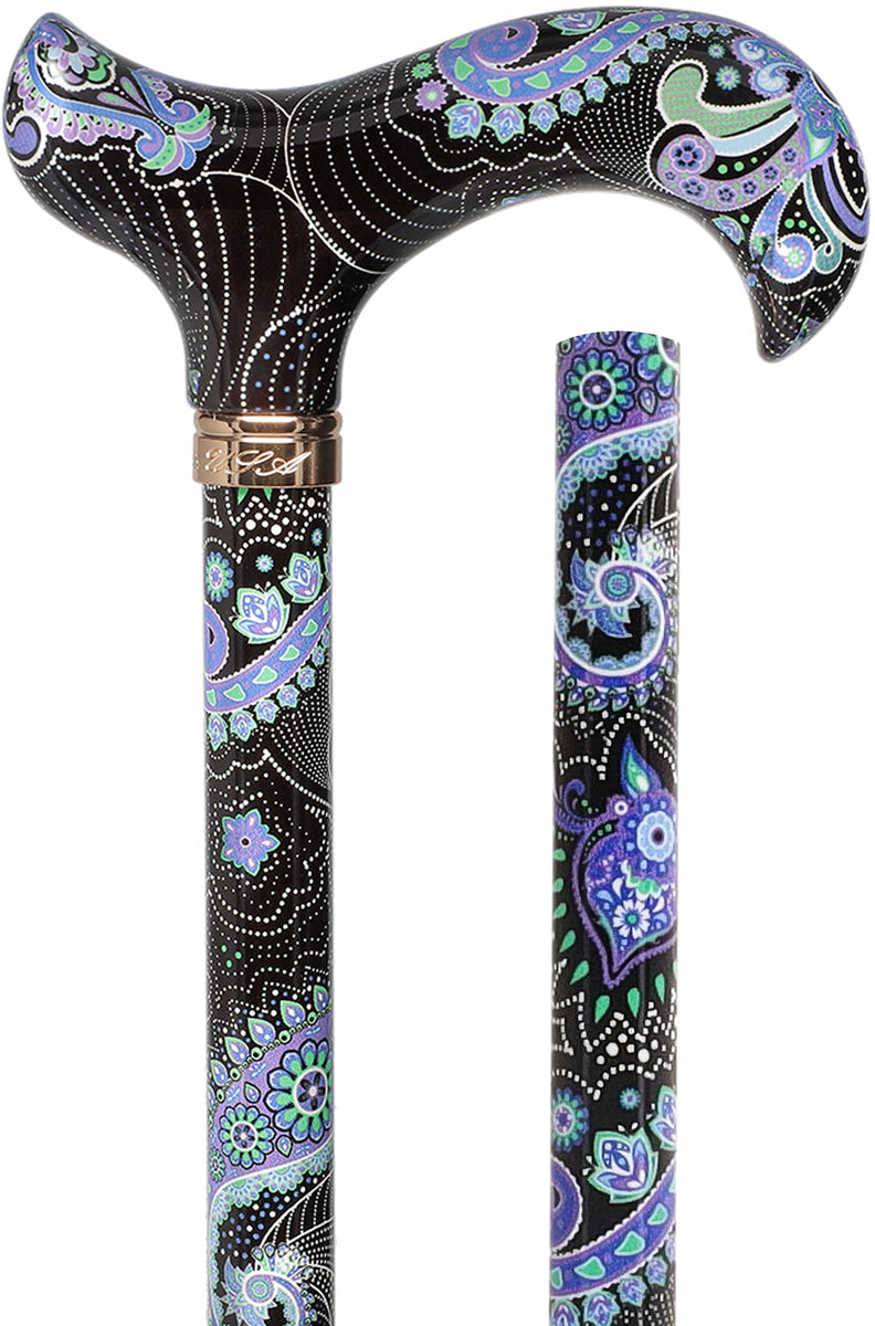 Purple Majesty: Designer Adjustable Cane w/ Patterned Handle