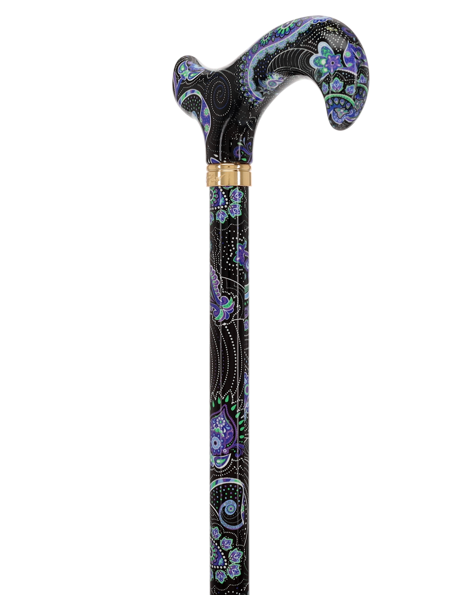 Purple Majesty: Designer Adjustable Cane w/ Patterned Handle