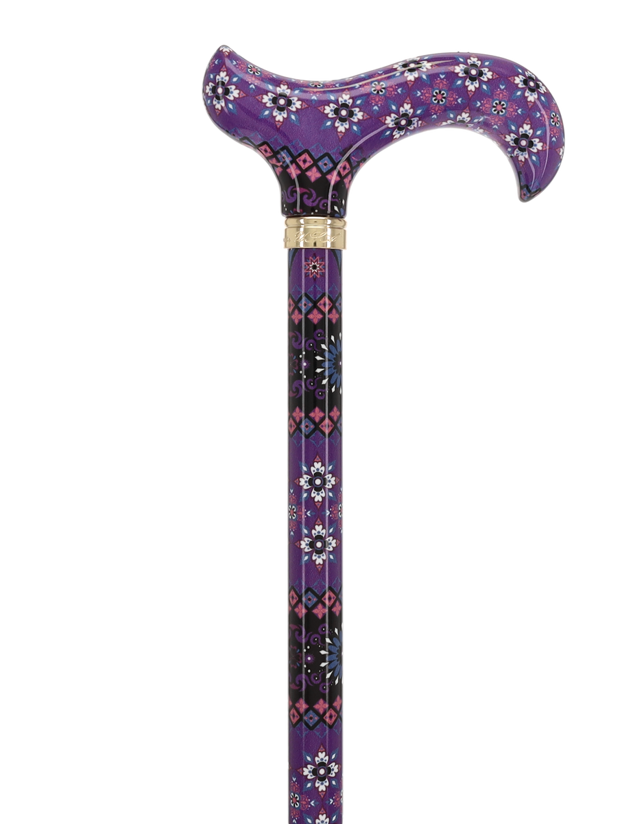 Pretty Purple: Designer Adjustable Cane w/ Patterned Handle