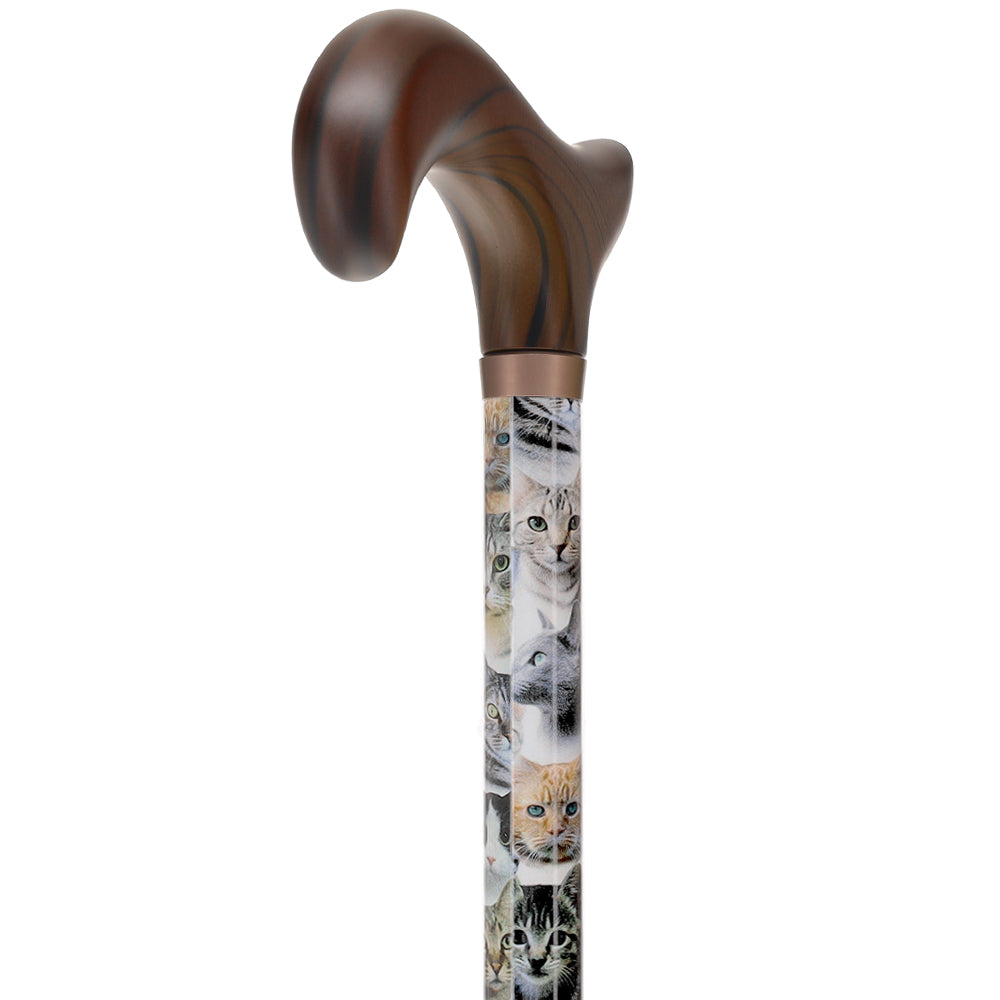 Cat Lovers-Designer Cane, Adjustable w/ Patterned Handle