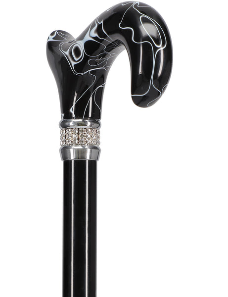 Black Pearlz Designer Adjustable Cane | Fashionable Canes