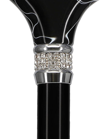 Black Pearlz Designer Adjustable Cane | Fashionable Canes