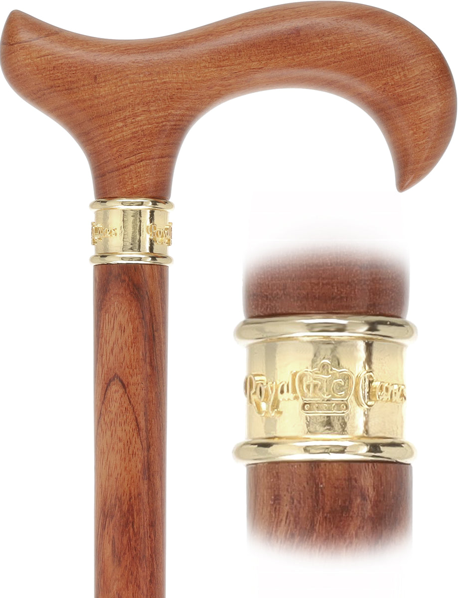 Tri-Fold Wood Cane: Luxury Rosewood Screw-Apart Storage