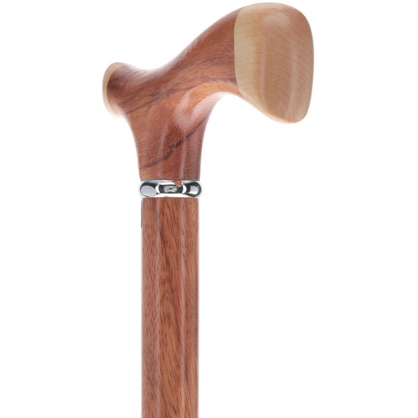 Genuine Red Zebra & Maple Two-Tone Fritz Cane