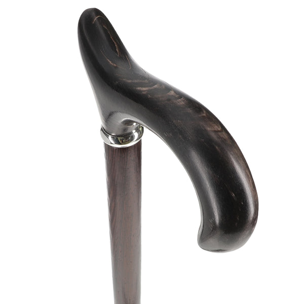 Buffalo Horn Derby Cane: Premium, Textured Exotic Wenge Wood