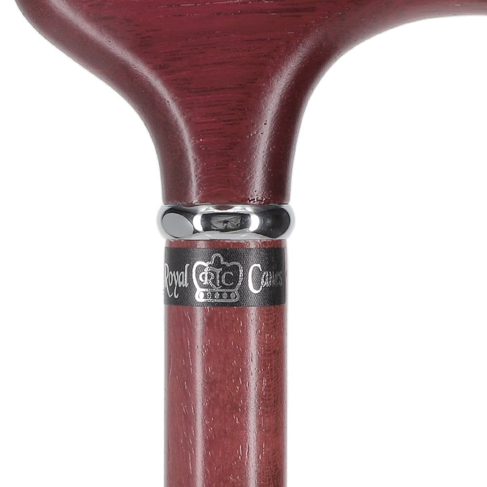 Amaranth Wood Shaft Silver Collar Amaranth 'Purpleheart' Derby Walking Cane