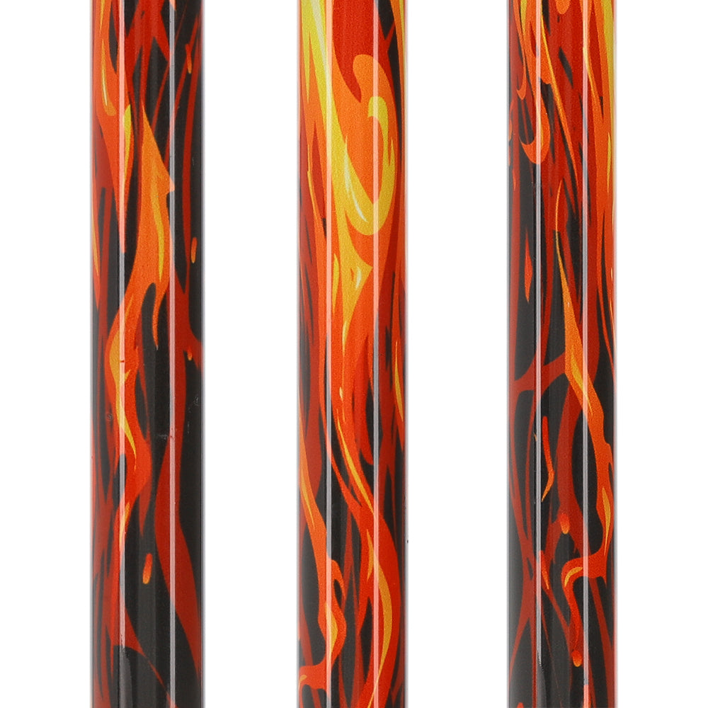 Black Flame detailed Shaft Silver 925r Skull Walking Stick