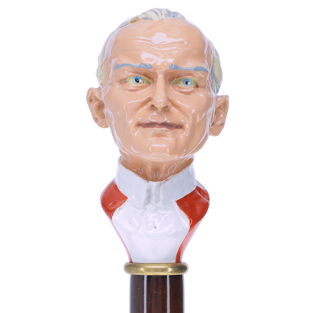 Pope Giovanni Knob Walking Stick with Stained Beechwood Shaft