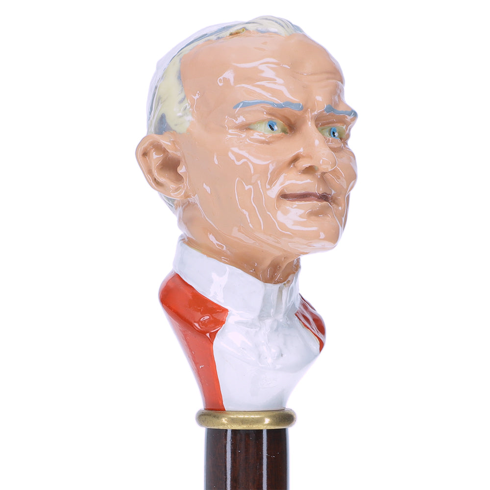 Pope Giovanni Knob Walking Stick with Stained Beechwood Shaft