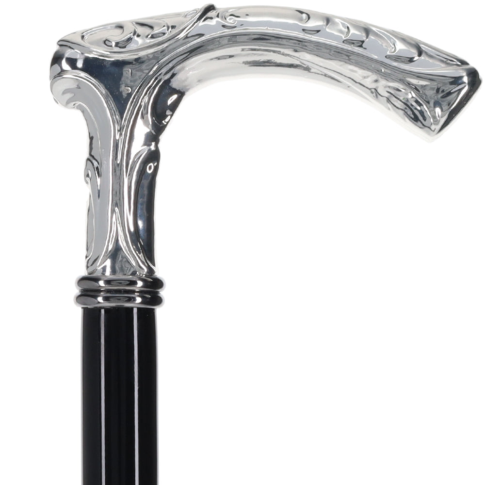 Italian Import: 925r Silver Liberty Embossed Fritz Cane