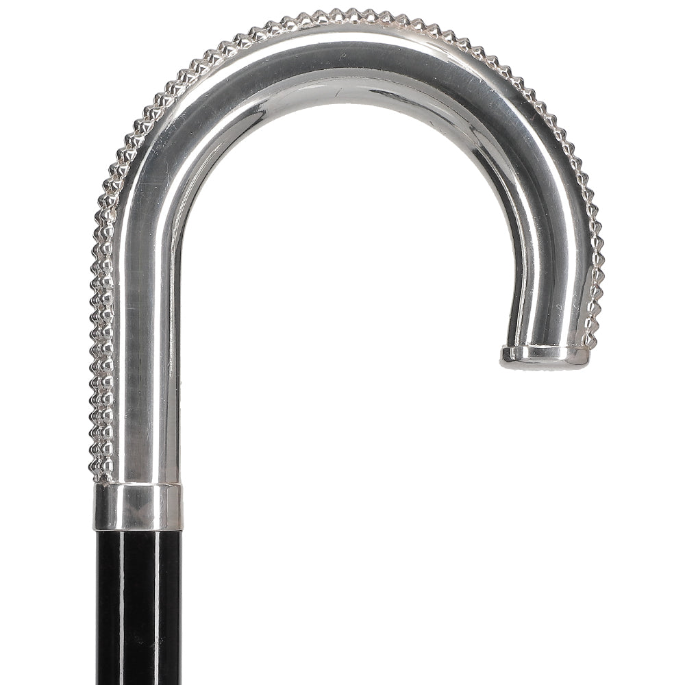 Italian Luxury: 'Lustrous Tourist' Cane, Crafted in 925r Silver