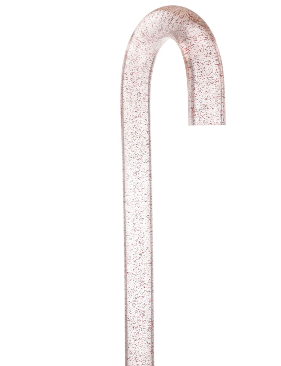 Rosé Shimmer Sparkle Cane: Pink Sparkles in Invisible Clear Shaft