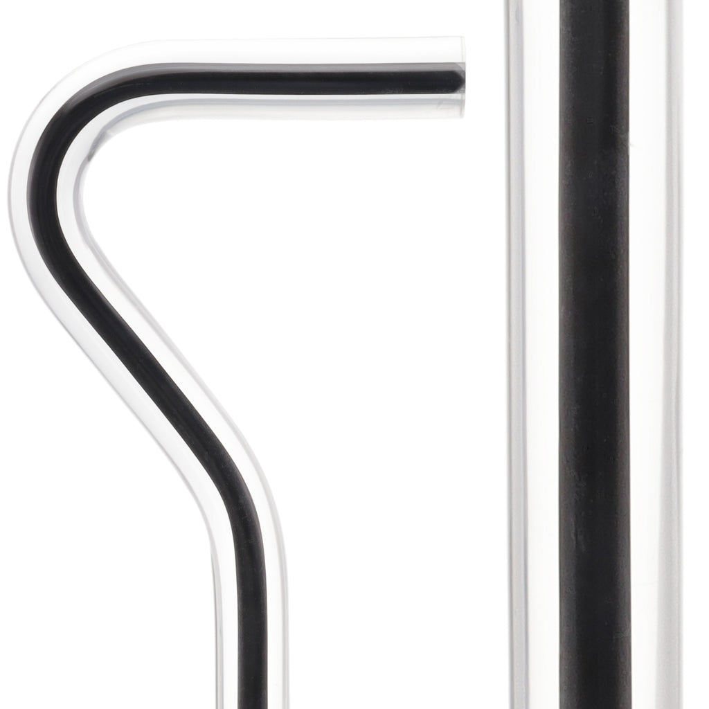 "The Obsidian Streak" Cane: Black Line in Invisible Shaft