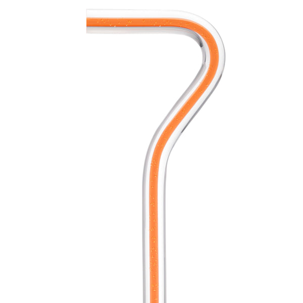 "Be Bold Wear Orange" Cane: Orange Streak w/ Floating Bubbles in