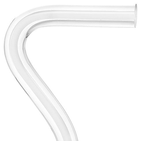 Porcelain In Ice Cane: White Line in Translucent Clear Shaft