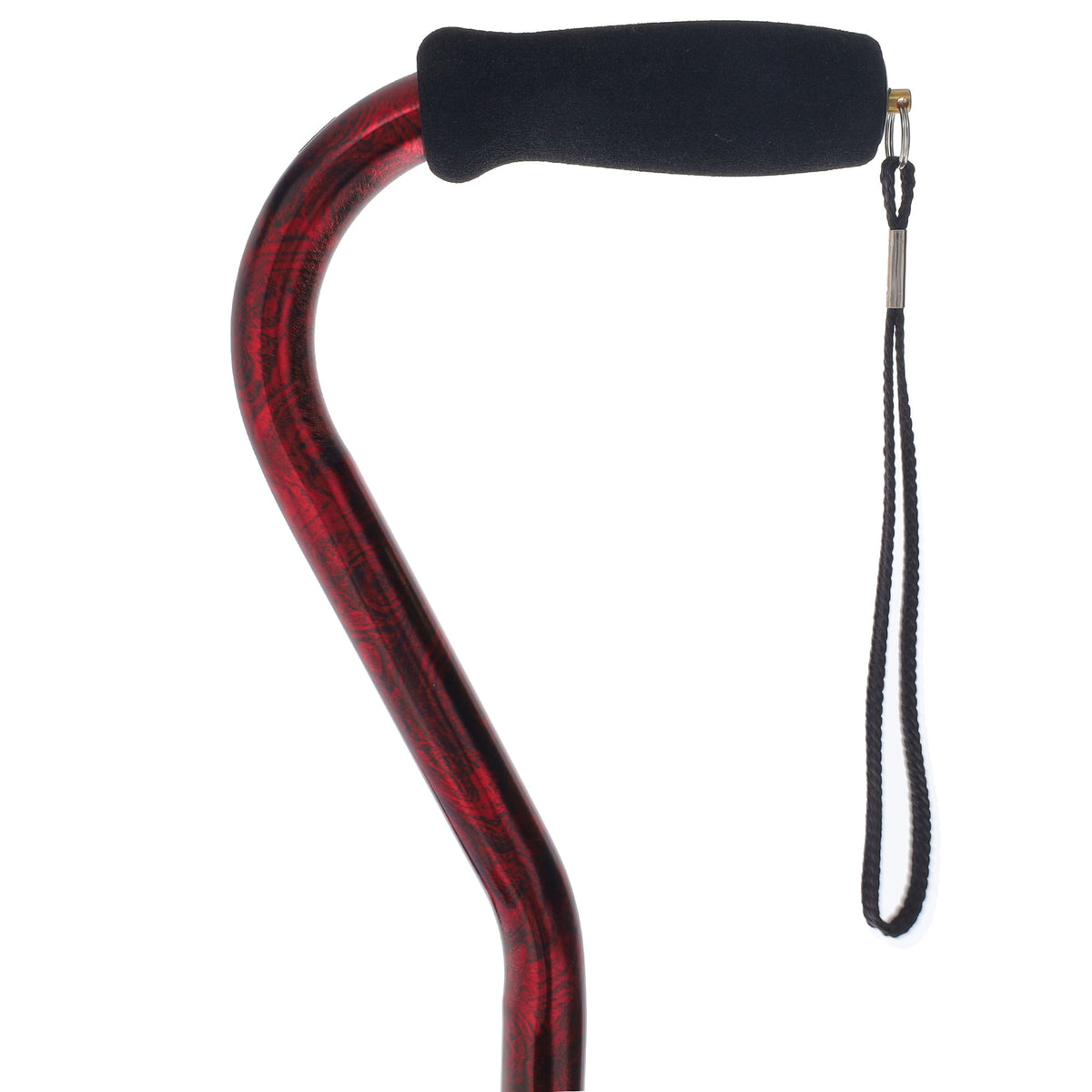 Limited single item listing: Smoky Red Offset Walking Cane