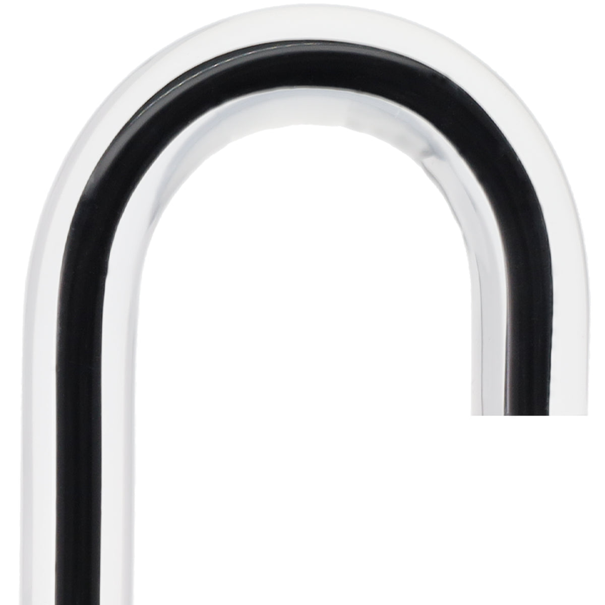 "The Obsidian Streak" Cane: Black Line in Invisible Shaft