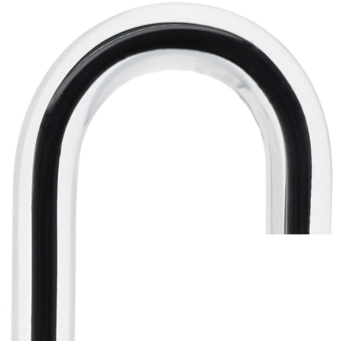 "The Obsidian Streak" Cane: Black Line in Invisible Shaft