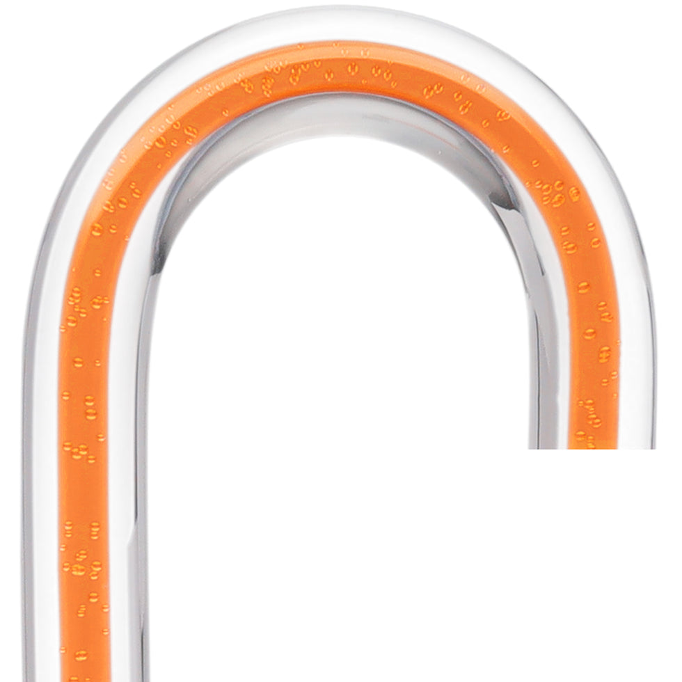 "Be Bold Wear Orange" Cane: Orange Streak w/ Floating Bubbles in
