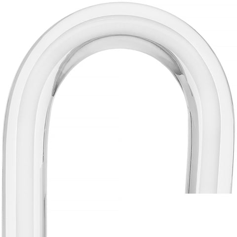 Porcelain In Ice Cane: White Line in Translucent Clear Shaft